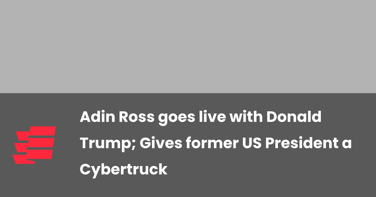 Adin Ross goes live with Donald Trump; Gives former US President a ...